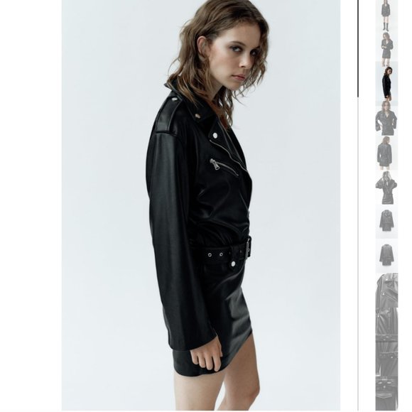 Zara | Dresses | Nwt Zara Zippered Faux Leather Dress Black | Poshmark